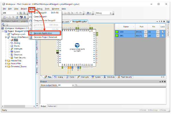PSoC™ Creator [Hands On LED点灯編] | テクニカルスクエア | 丸文株式会社